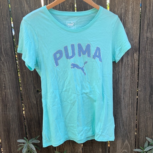 Puma | Tops | Puma Light Blue And Purple T Shirt | Poshmark
